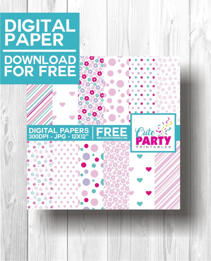 Girly Girls Digital Paper – Cute Party Printables